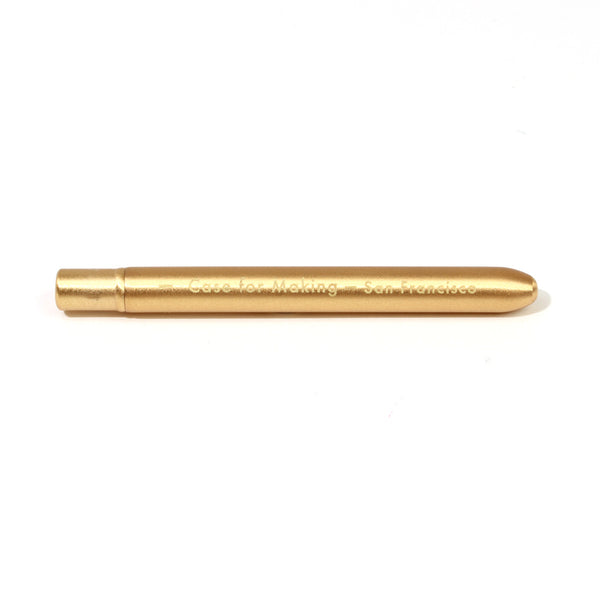 CfM Round 1 Mini Travel Paint Brush Matte Gold - SFMOMA Museum Store