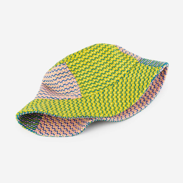 Dashes Bucket Hat: Green + Pink - SFMOMA Museum Store